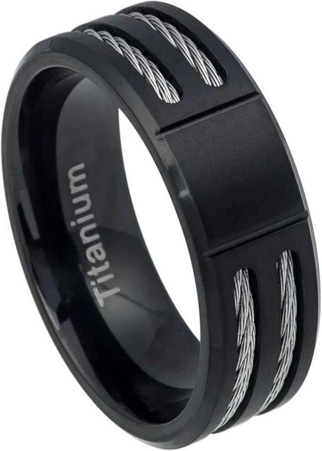 Amazon.com: Free Personalized laser engraving Ring for Men and Ring for ...