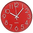 Amazon.com: bakbrand Wall Clock 12 Inch Non-Ticking Silent Modern ...