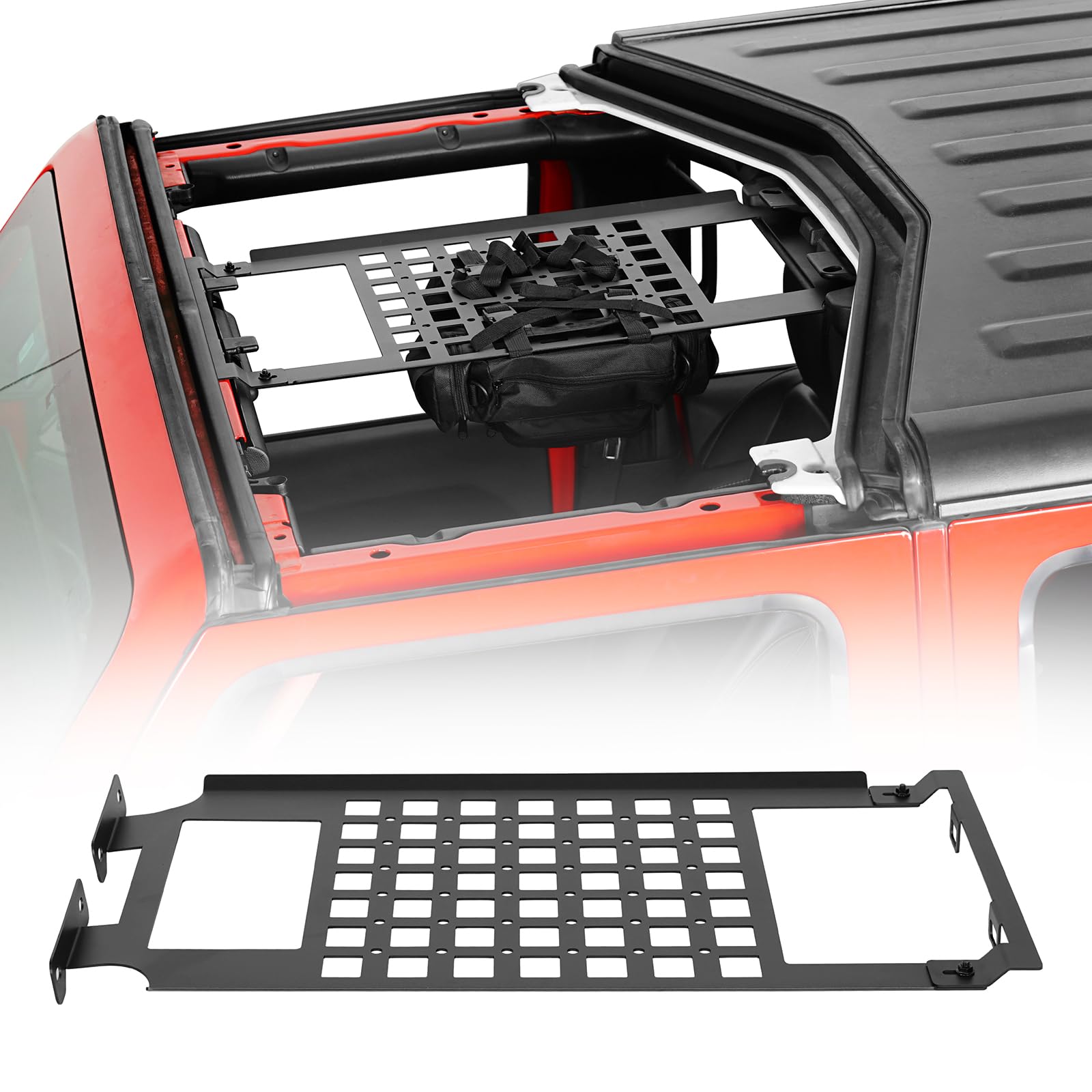 Hooke Road Front Overhead MOLLE Panel w/Pouches Roof Cargo Rack Storage ...