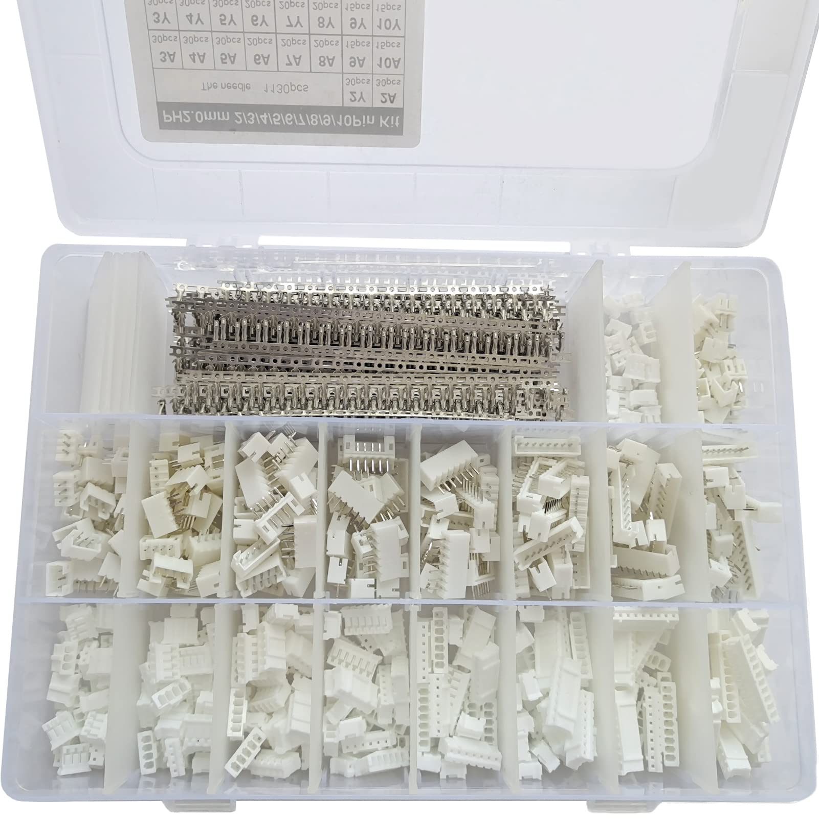 Mua 1550PCS JST PH 2.0mm Connector Assortment Kit 2.0mm Pitch Male Female 2/3/4/5/6/7/8/9/10 Pin ...