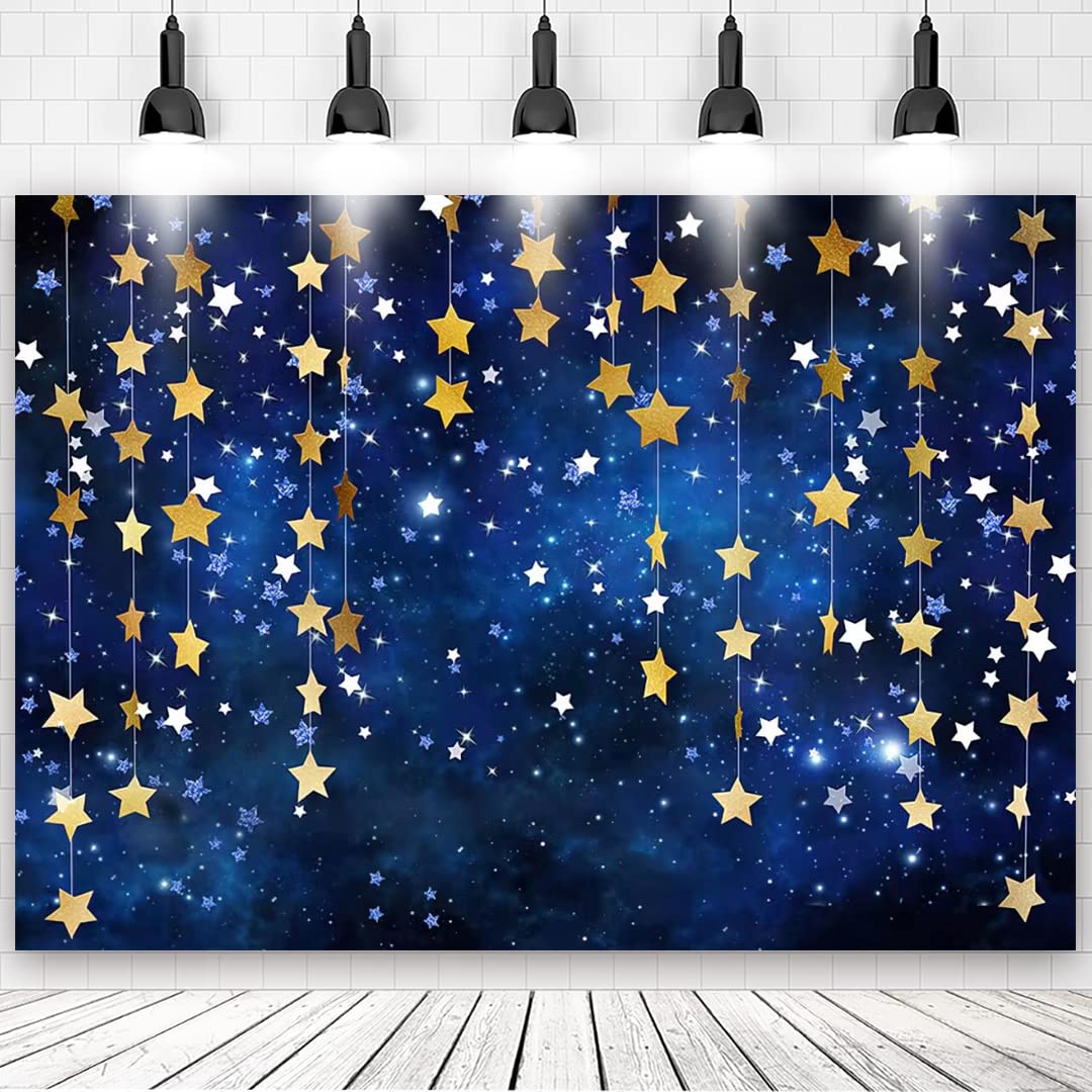 Twinkle Little Star Photography Backdrop Galaxy Starry Sky Gold Little ...