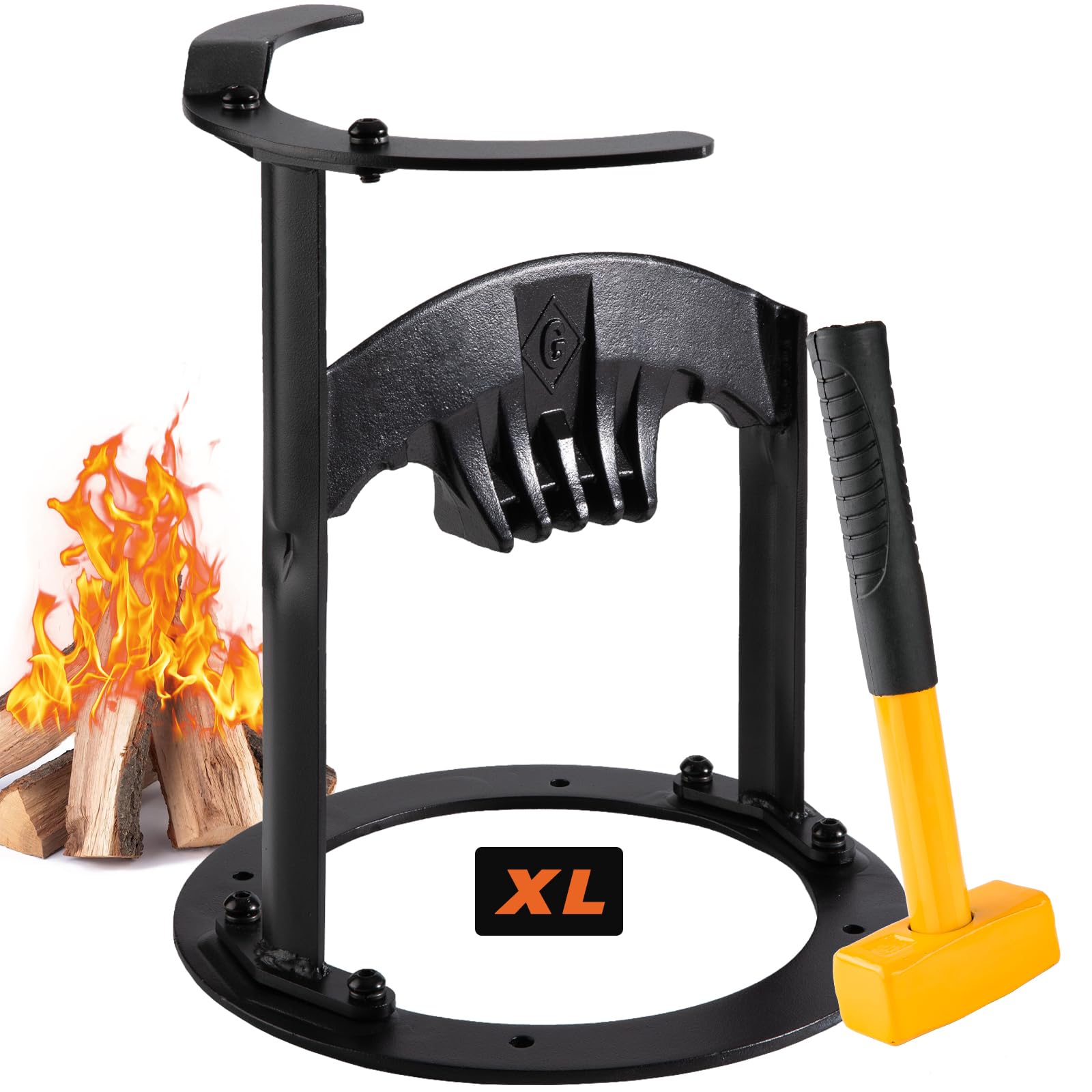 GREENER XL Wood Splitter with 2.2 lbs Hammer - Cast Steel Log Splitter ...