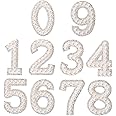 Amazon.com: EXCEART 10pcs 0-9 Number Patches Pearl Rhinestone Number ...
