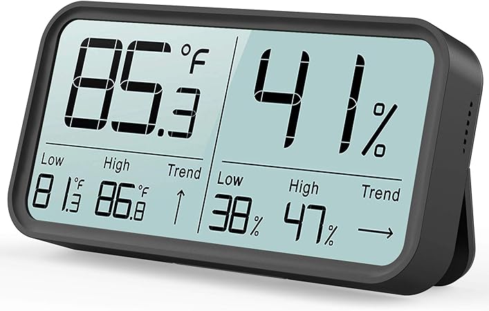 Digital Thermo-Hygrometer, Indoor Thermometer/Hygrometer, Temperature ...