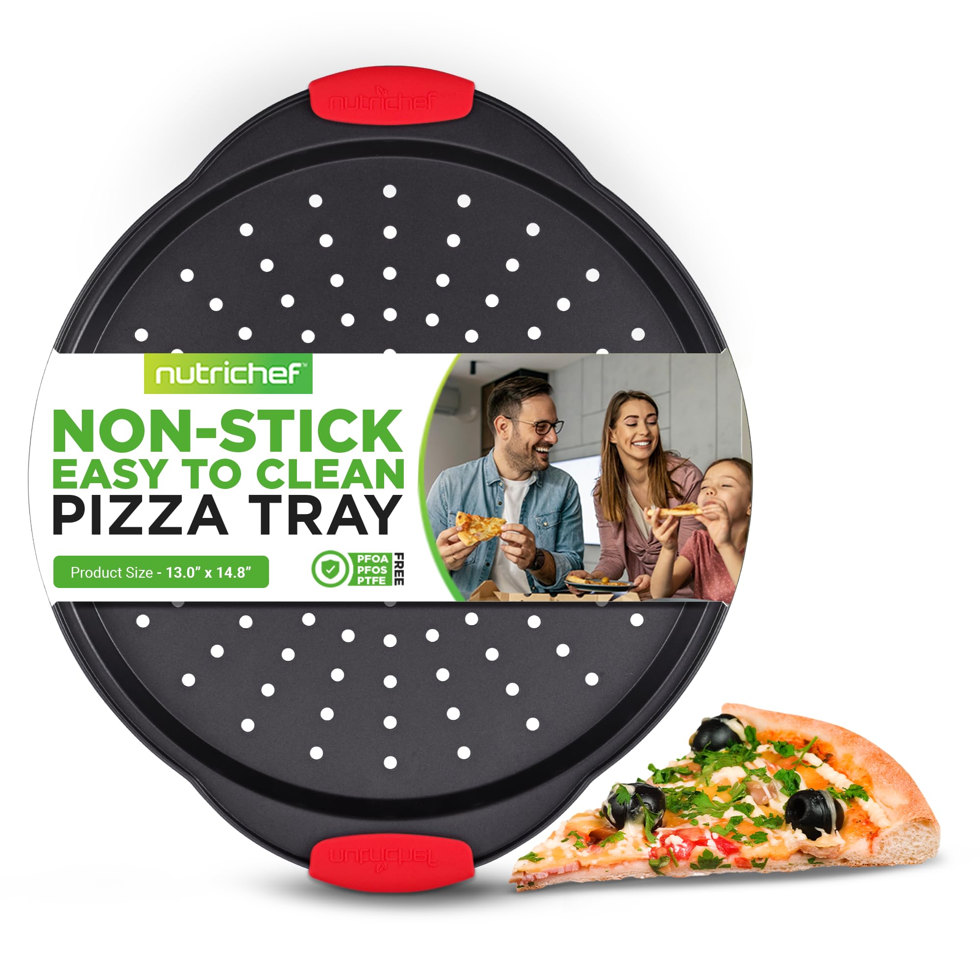 Mua NutriChef 13-Inch Nonstick Pizza Tray - Round Carbon Steel Non ...