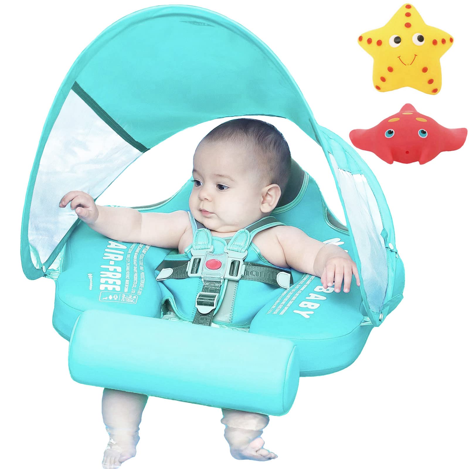 Mambobaby Float with Canopy Size Improved Non Inflatable Infant Baby ...