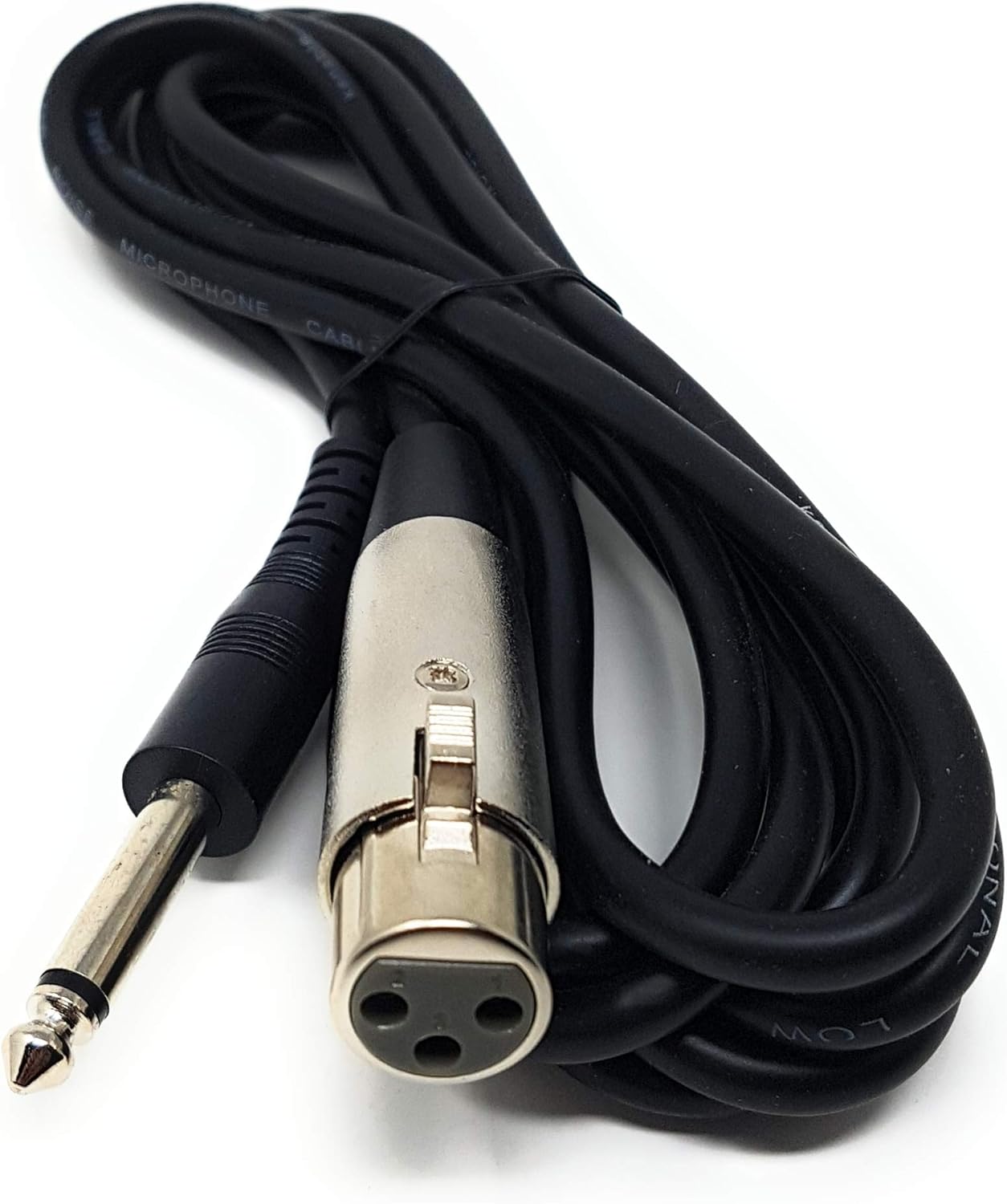 MainCore 3m long 3 pin XLR Female Socket to 6.35mm Mono 2pin Jack Plug ...