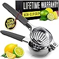 Amazon.com: Large Lemon Squeezer Stainless Steel Press - Non-Slip Grip ...