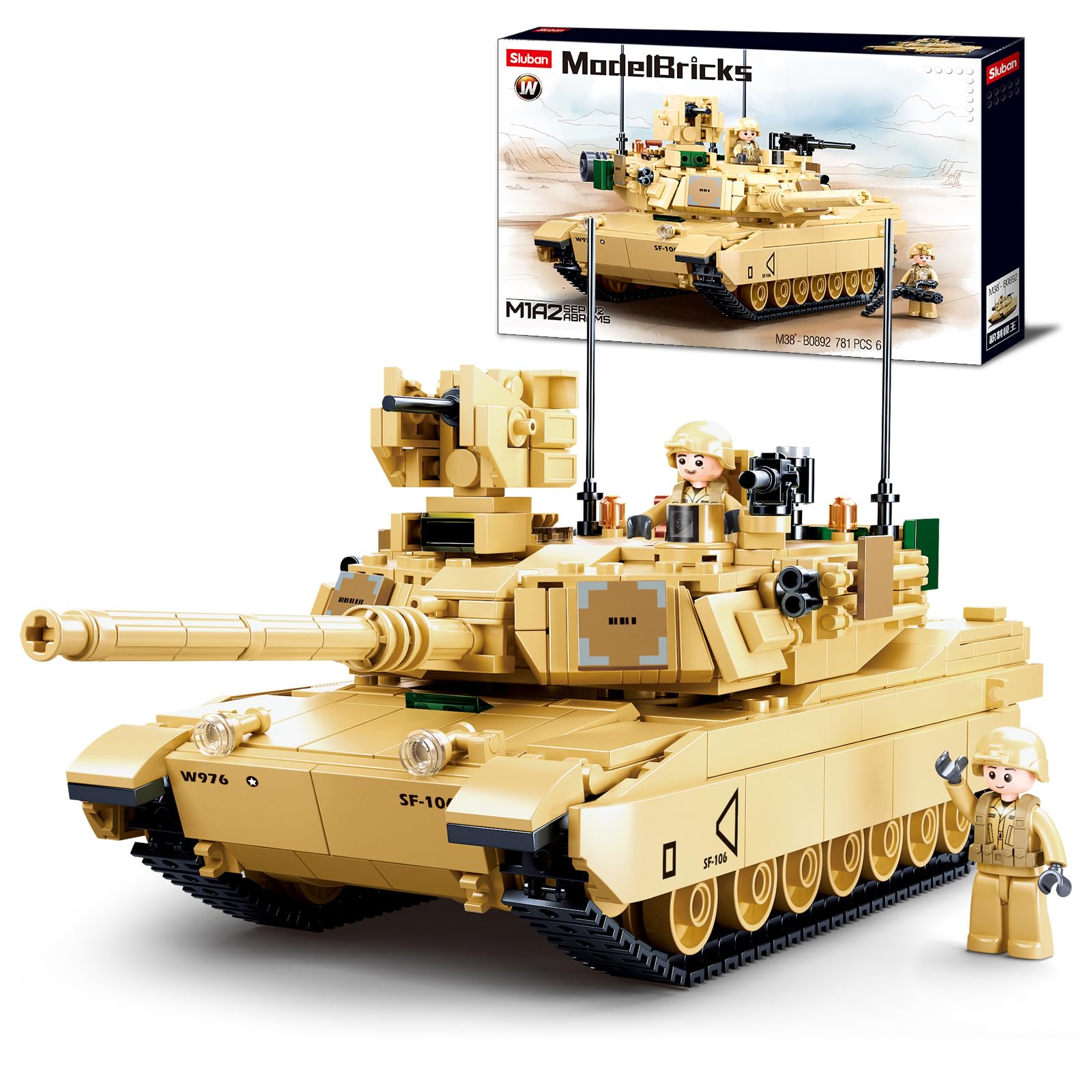 WW2 Army Tank M1A2 Main Battle Tank Military Model Toy Kits, Inspired ...