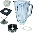 Amazon.com: 5 Cup Square Top Glass Jar Assembly With Blade, Gasket ...