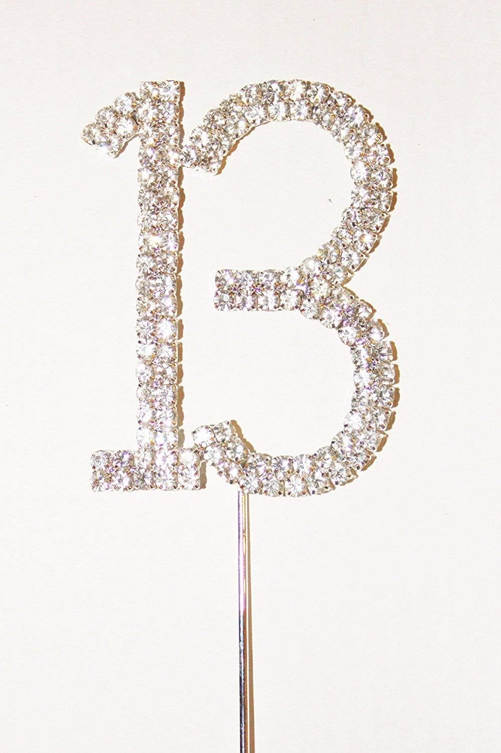 Number 13, Large Diamante Cake Topper. Stunning for Birthday ...