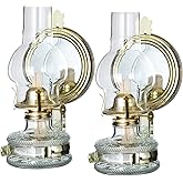 Amazon.com: DNRVK 2 Pieces Large Wall Oil Lamp Vintage Glass Kerosene ...