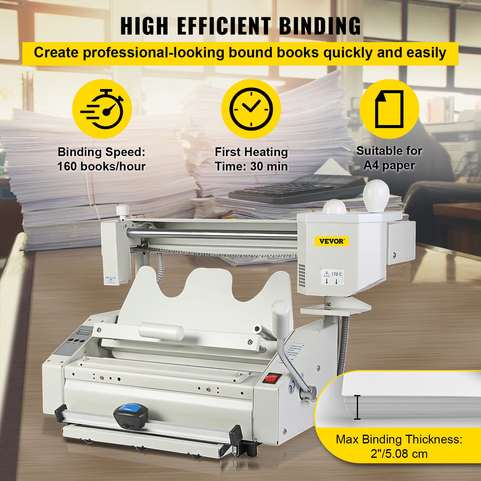 Mua VEVOR Wireless Glue Book Binding Machine, A4 Manual Hot Glue Book ...