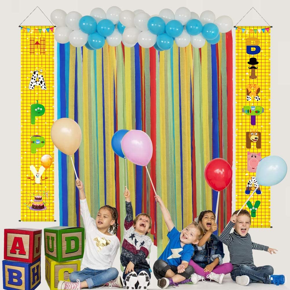 LLH Toy Story Happy Birthday Porch Sign, Birthday Banner Door Sign ...