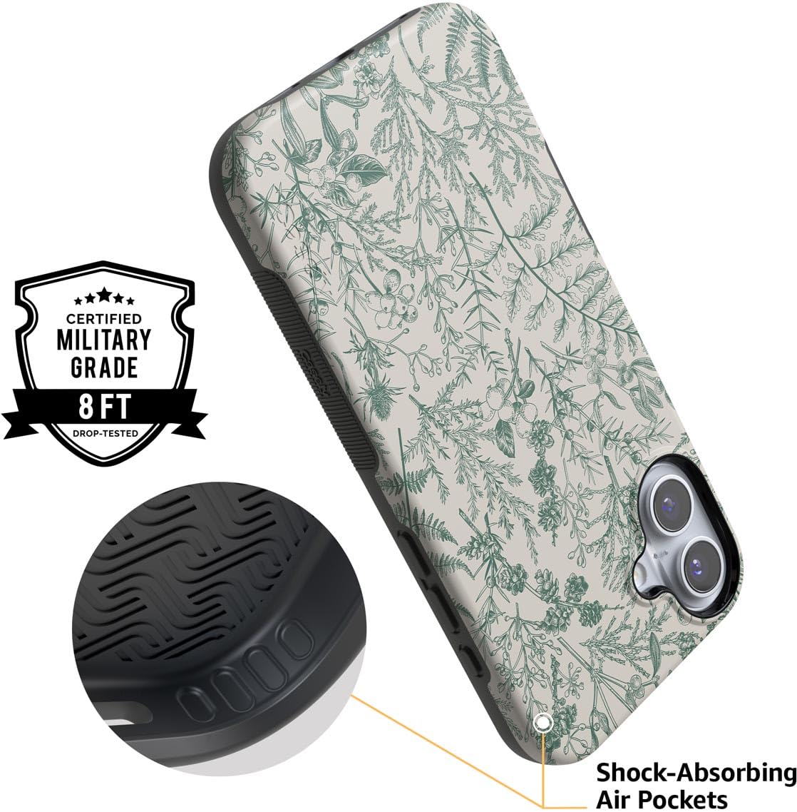 Mua Casely iPhone 16 Case | Sage Garden | Green Floral | Bold Protective Case Design ...