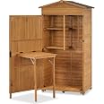 Amazon.com : MCombo Large Outdoor Storage Cabinet with Folding Table ...