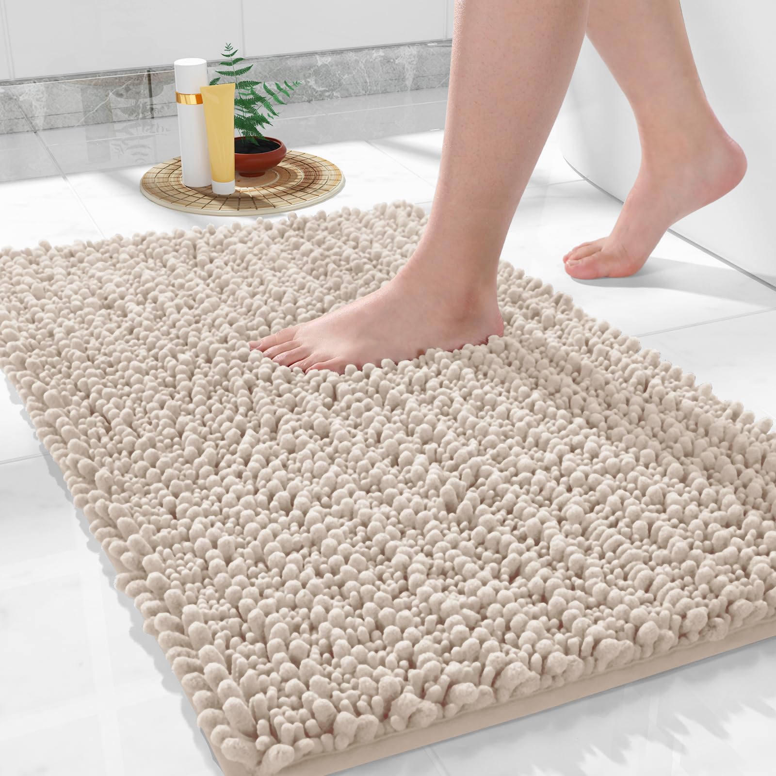 Yimobra Original Luxury Chenille Bath Rug Mat, 32 x 20 Inches, Soft ...