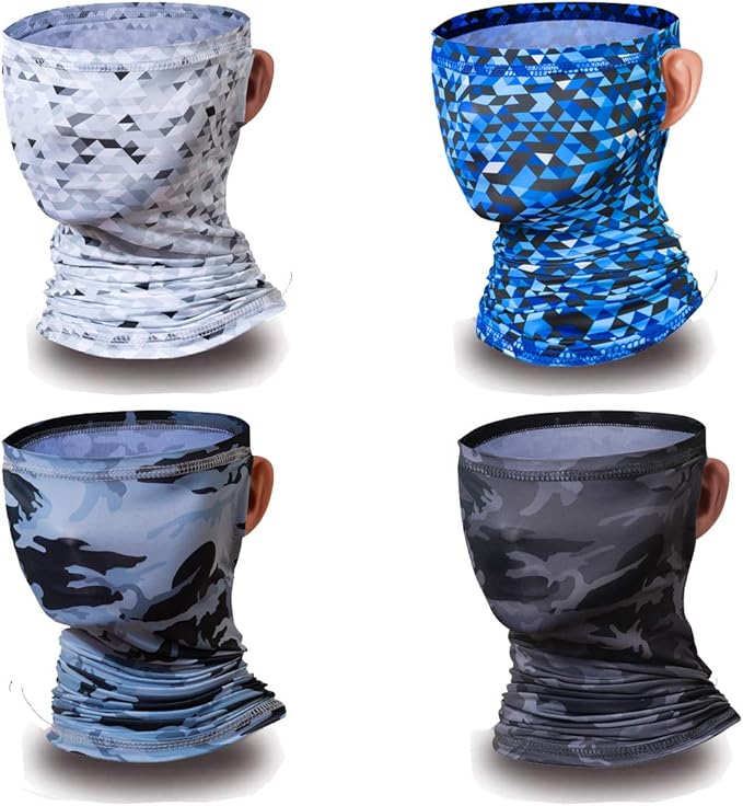 Neck Gaiter Earloop Ice Silk Cooling & Plush Protection from Sun, Surf ...