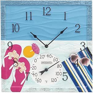 Amazon.com : SPRINGFIELD RA47154 Outdoor Clock and Thermometer, 15.7X ...