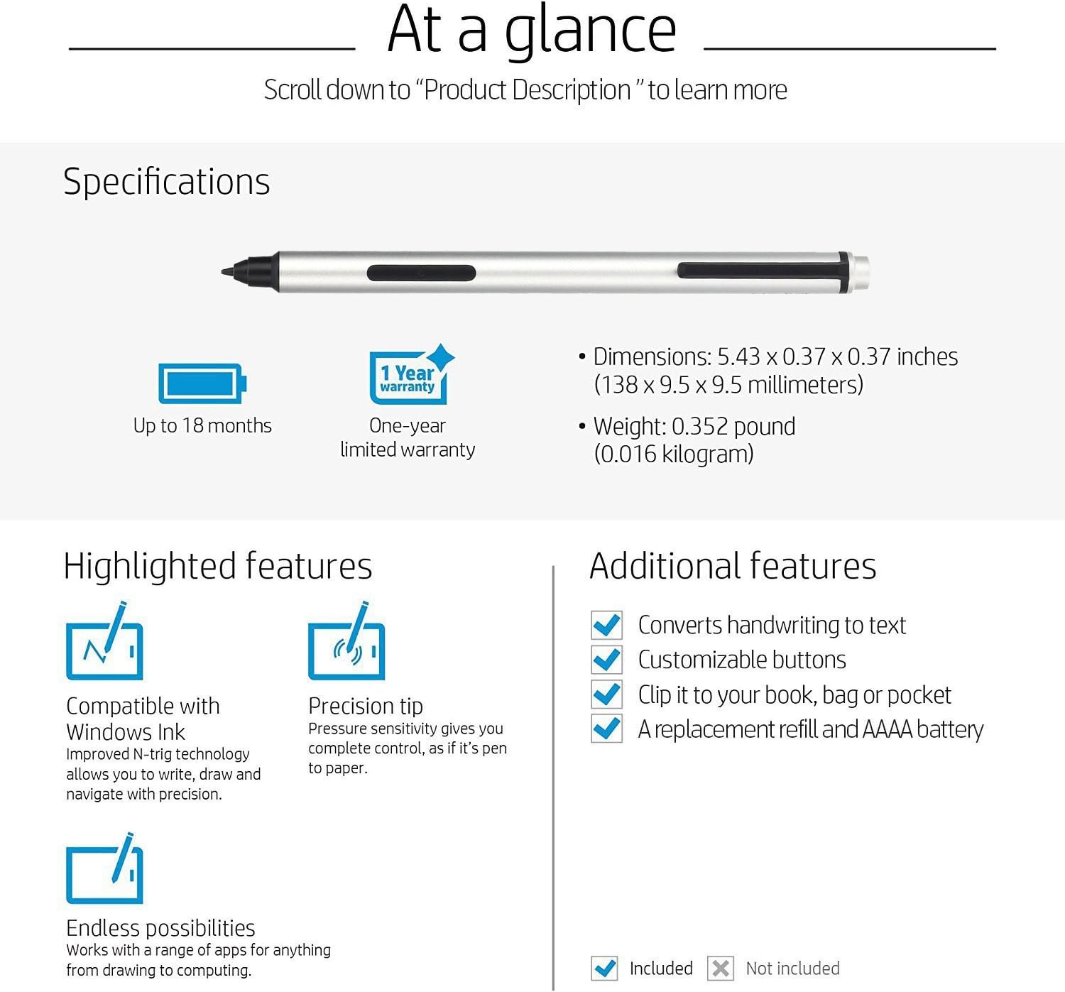 tesha Stylus Pen for Microsoft Surface, 1024 Levels Pressure for ...