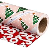 Amazon.com: WRAPAHOLIC Kraft Christmas Wrapping Paper - Mini Roll - 17 ...