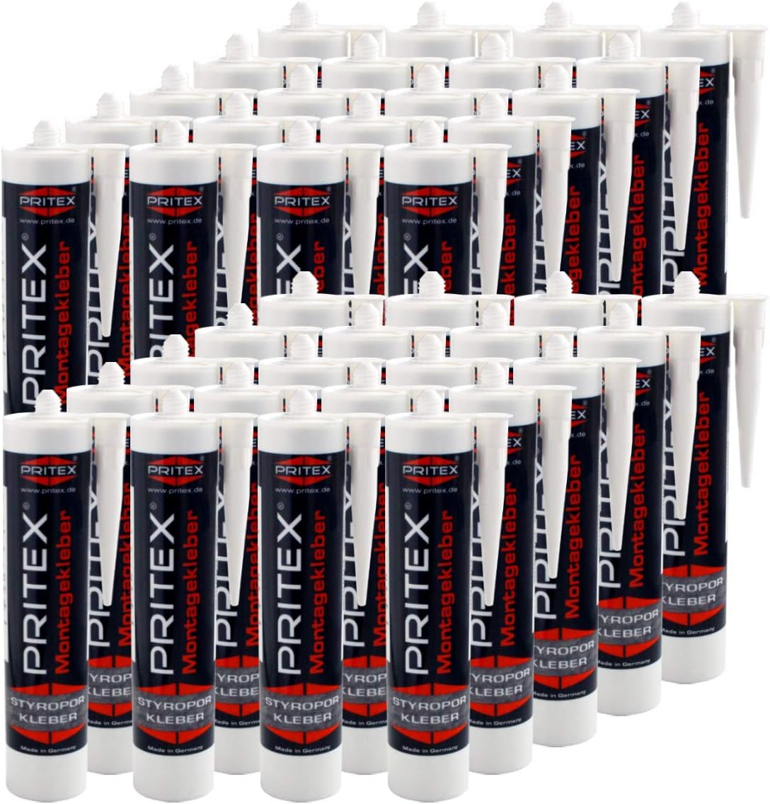 Montagekleber weiß 40 x 300ml Styroporkleber Baukleber Leistenkleber ...