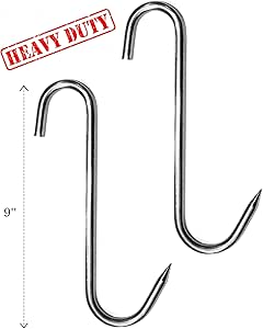 Amazon.com: 2pc 9" Heavy Duty & Thick ALAZCO Stainless Steel Meat ...