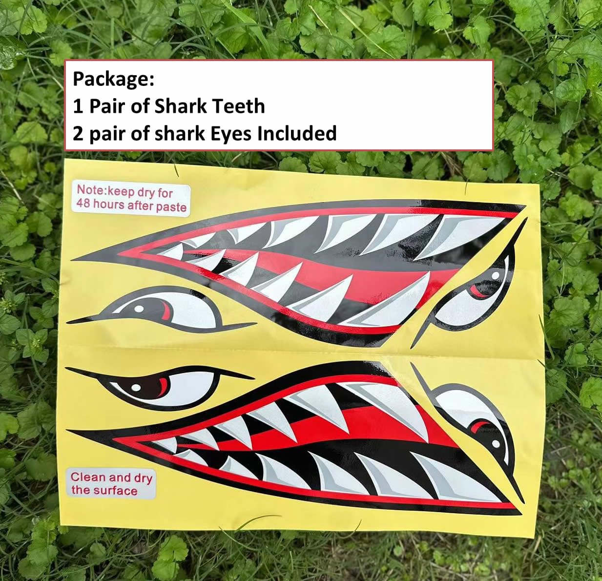Mua Alemon Shark Teeth Mouth Reflective Decals Graphics Sticker Fishing ...
