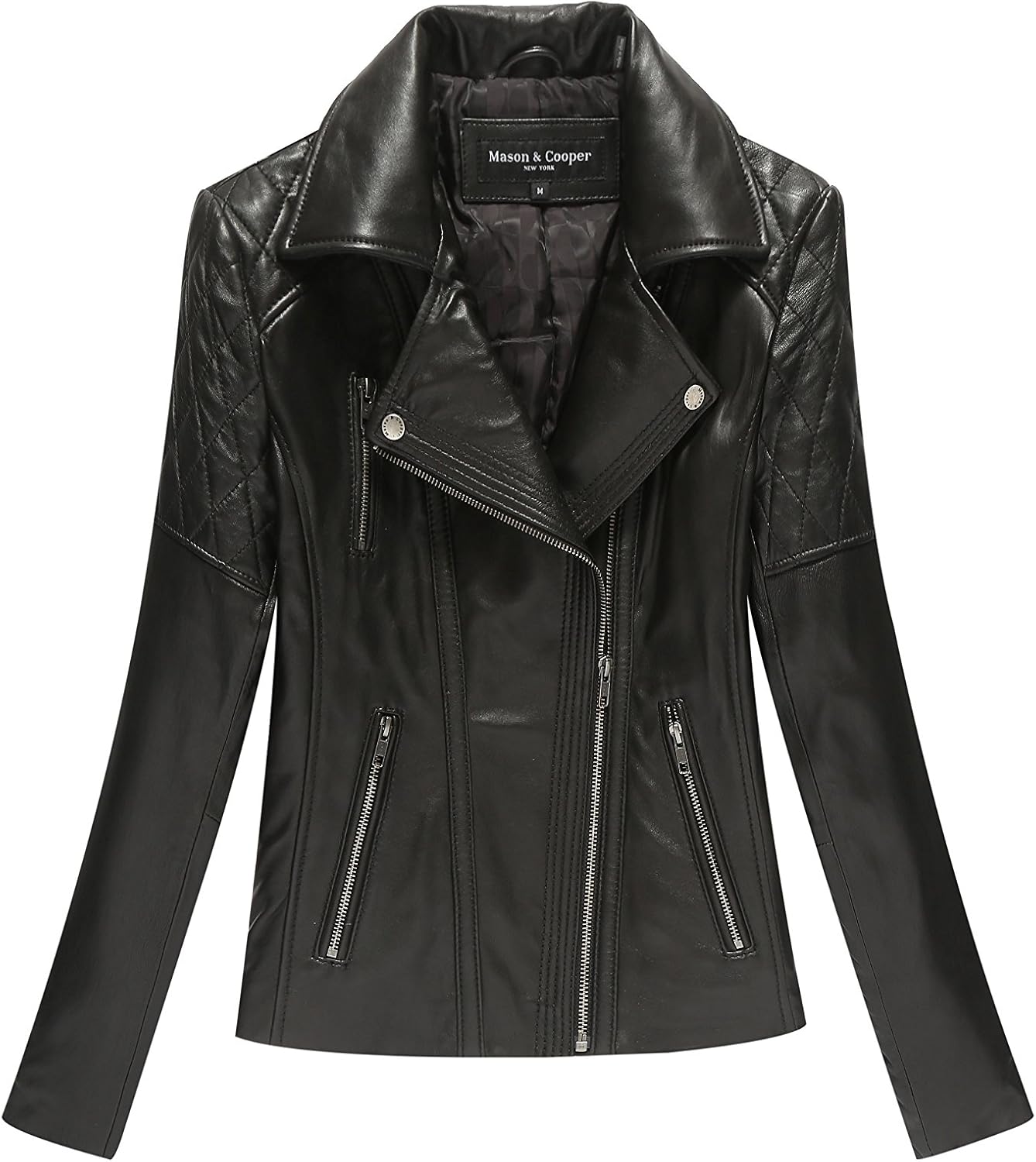 Mason & Cooper Haley Lamb Quilted Jacket-Black-2XL at Amazon Women's ...