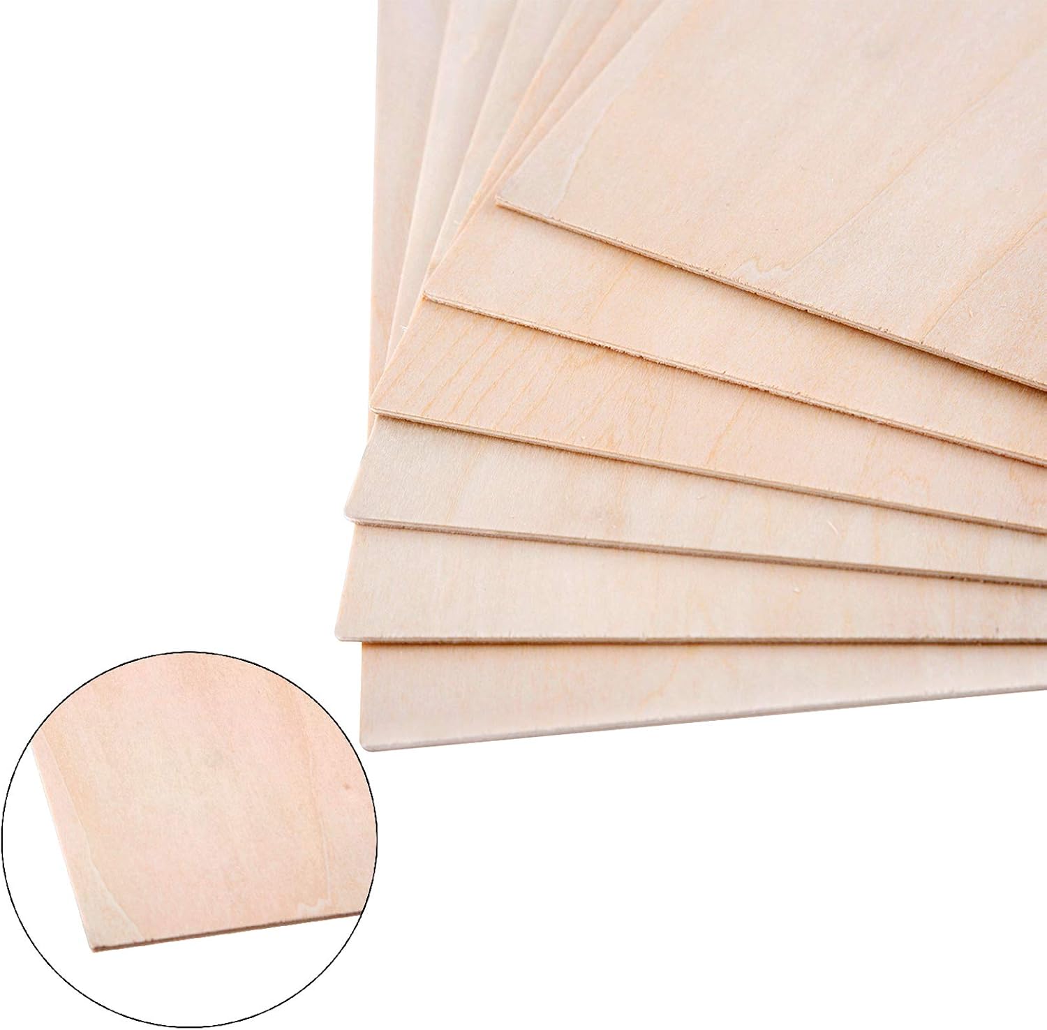 SAVITA 6pcs Natural Unfinished Balsa Woods Thin Plywood Sheets for DIY ...