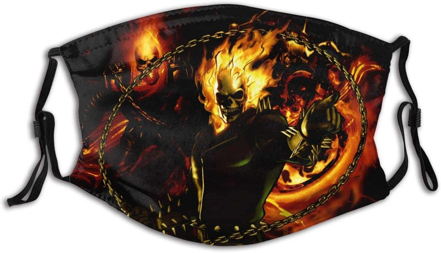 Ghost Rider Adjustable Face Mask With 2 Filter Papers, Daily Protective ...
