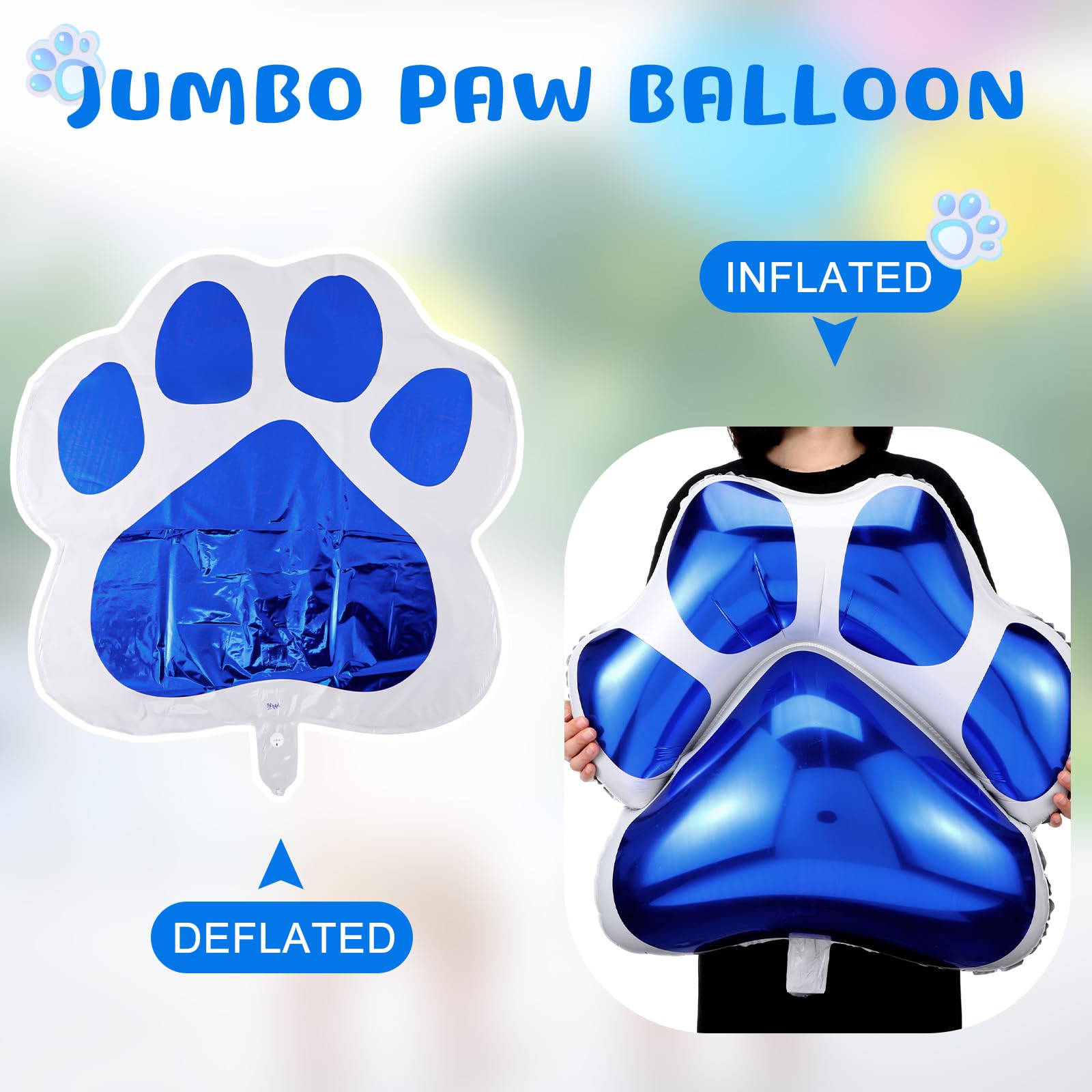 Mua 9 Pcs 28 x 26 Inch Dog Paw Balloons Paw Print Foil Balloons Large ...