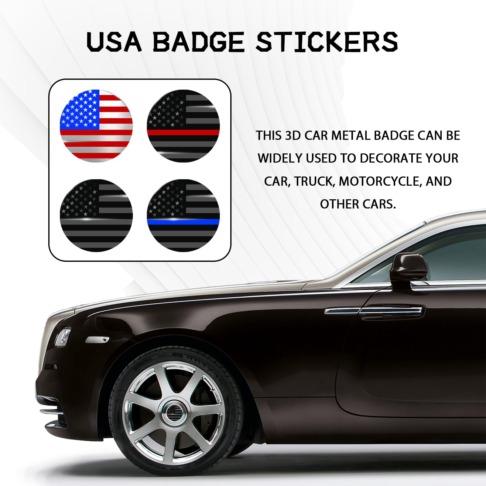 Mua 4PCS TRD Center Caps Stickers, American Flag Wheel Center Caps Rim ...