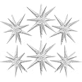 Amazon.com: Silver Star Balloons 6pcs Foil Mylar Balloons 22 Inch Large ...