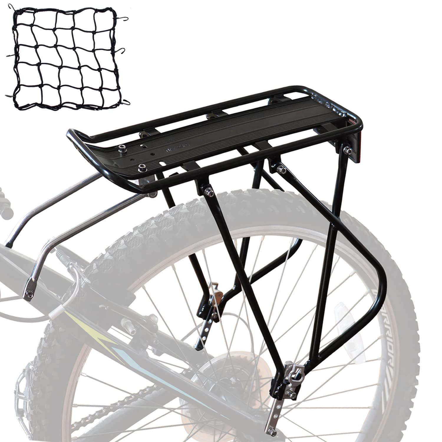 Mua Bike Cargo Rack w/Bungee Cargo Net & Reflective Logo Universal ...