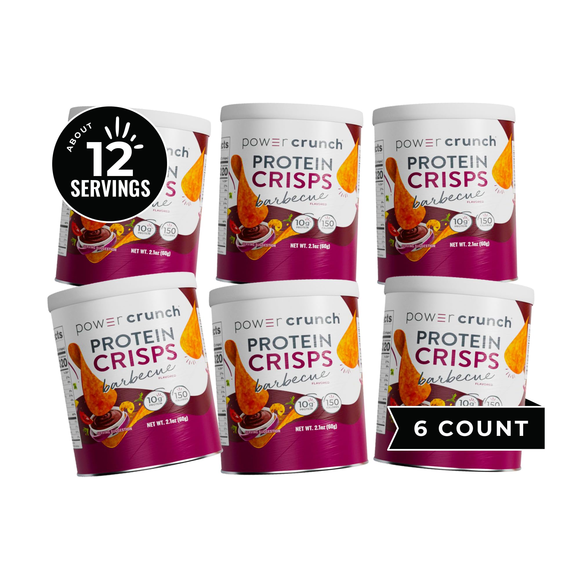 Power Crunch Protein CRISPS, a Potato Style Protein Chip, BBQ, 10g of ...