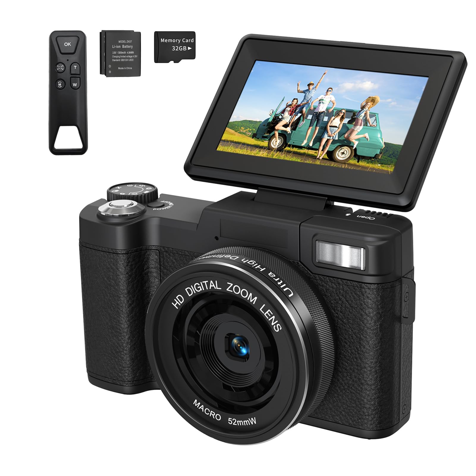 4K Digital Camera for Photography 48MP Auto-Focus Vlogging Camera for ...