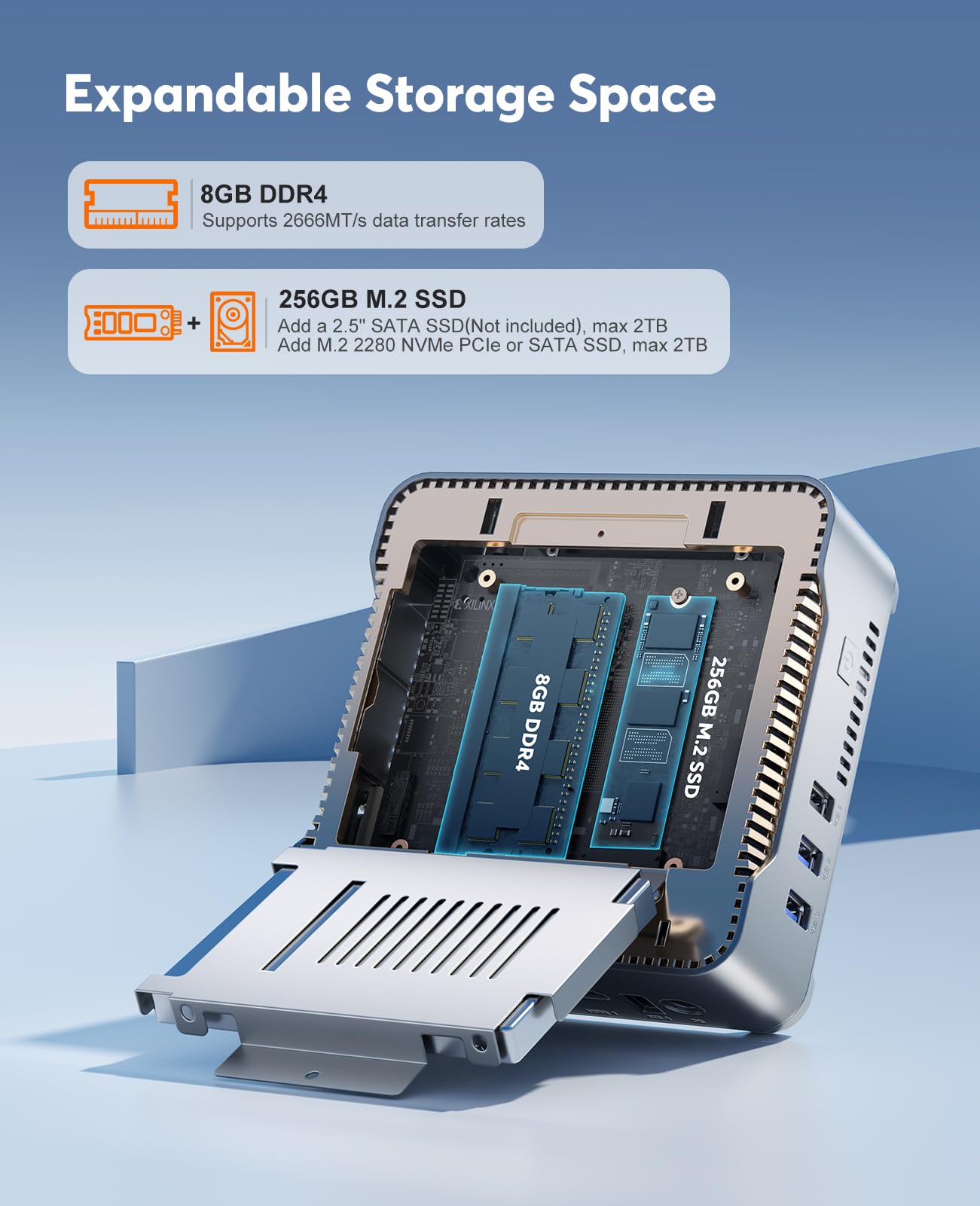 Mua KAMRUI GK3Plus Mini PC, 8GB DDR4 256GB M.2 SSD,12th Alder Lake N97 ...