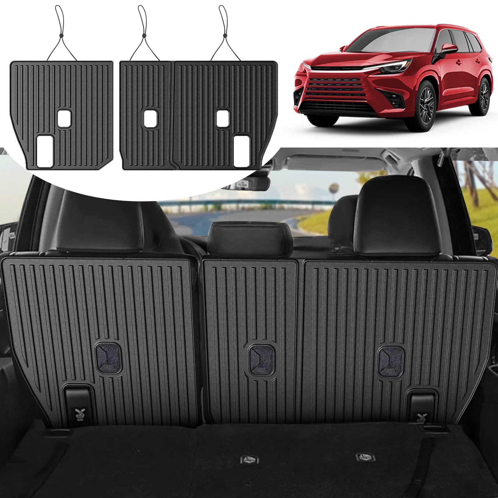 HOUCLEMIC Second Row Backrest Mat for 2024 2025 Lexus TX 7 Seater, 2nd ...