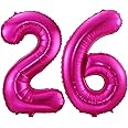Amazon.com: Hot Pink 26 Balloon Numbers,40 Inch 26 or 62 Birthday ...