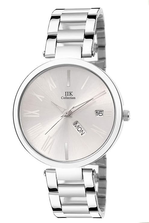 Buy IIk Collection Watches Stainless Steel Chain Day and Date Analogue ...