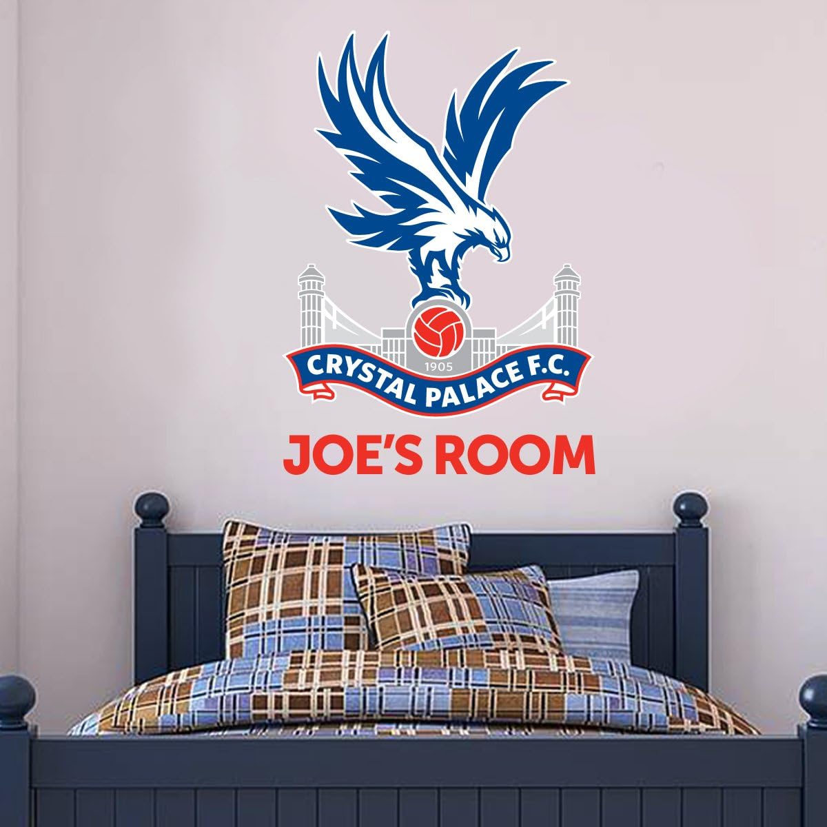 Crystal Palace Football Club Personalised Name & Crest Wall Art Sticker ...