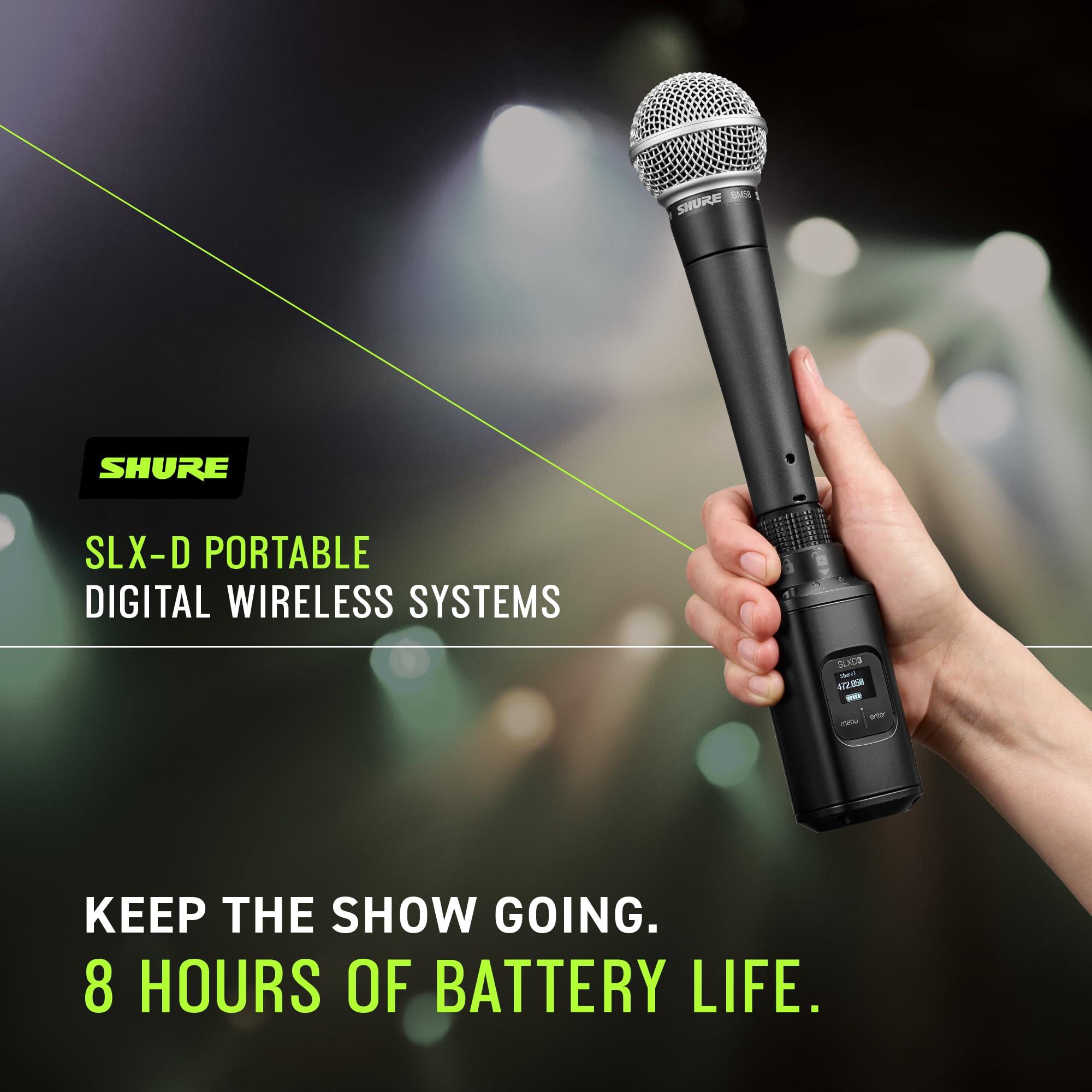 Mua Shure SLXD25/SM58 Portable Digital Wireless System with SLXD2 Handheld Transmitter with SM58 ...