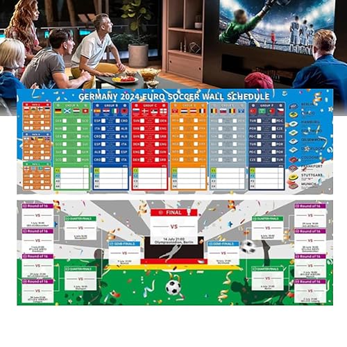 Germany 2024 Euro Soccer Wallchart-Euro 2024 Fixtures Poster,Soccer ...
