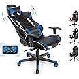 Amazon.com: Goplus Gaming Chair - Racing Style, High Back PU Leather ...