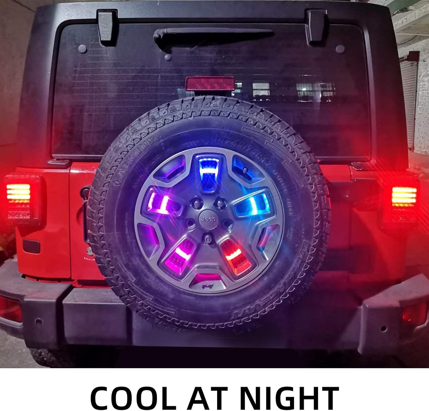 RGB Light Spare Tire Light Wheel Light Compatible With Jeep Wrangler ...