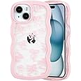 Amazon.com: QLTYPRI for iPhone 13/iPhone 14 Case, Curly Wave Frame Clear Phone Case with ...