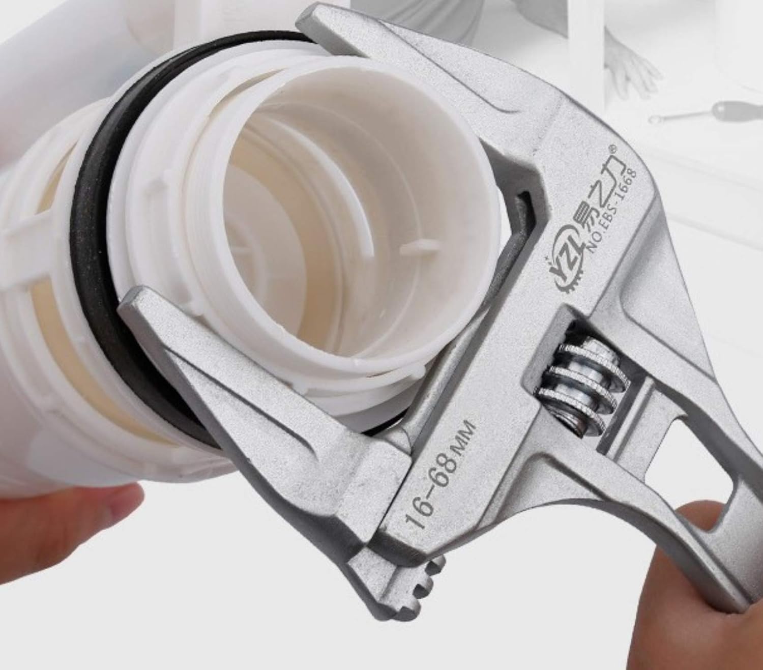 Meccion 8-Inch 68mm Adjustable Spanner Short Shank Large Openings Ultra ...