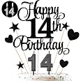 Amazon.com: 14th Birthday Cake Decorations Set Include 14th Birthday ...