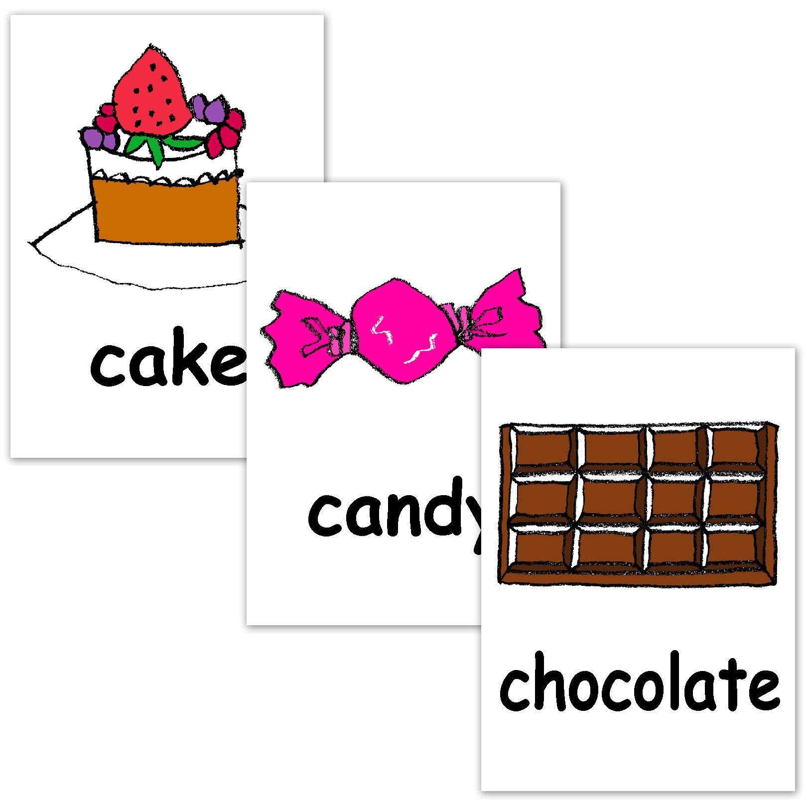 Mua Flashcards (Snacks) A4 size, Flashcards, English word cards (Sweets ...